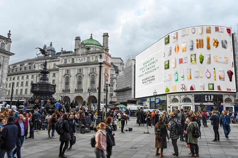 Waitrose pushes value range with major campaign at Piccadilly Circus