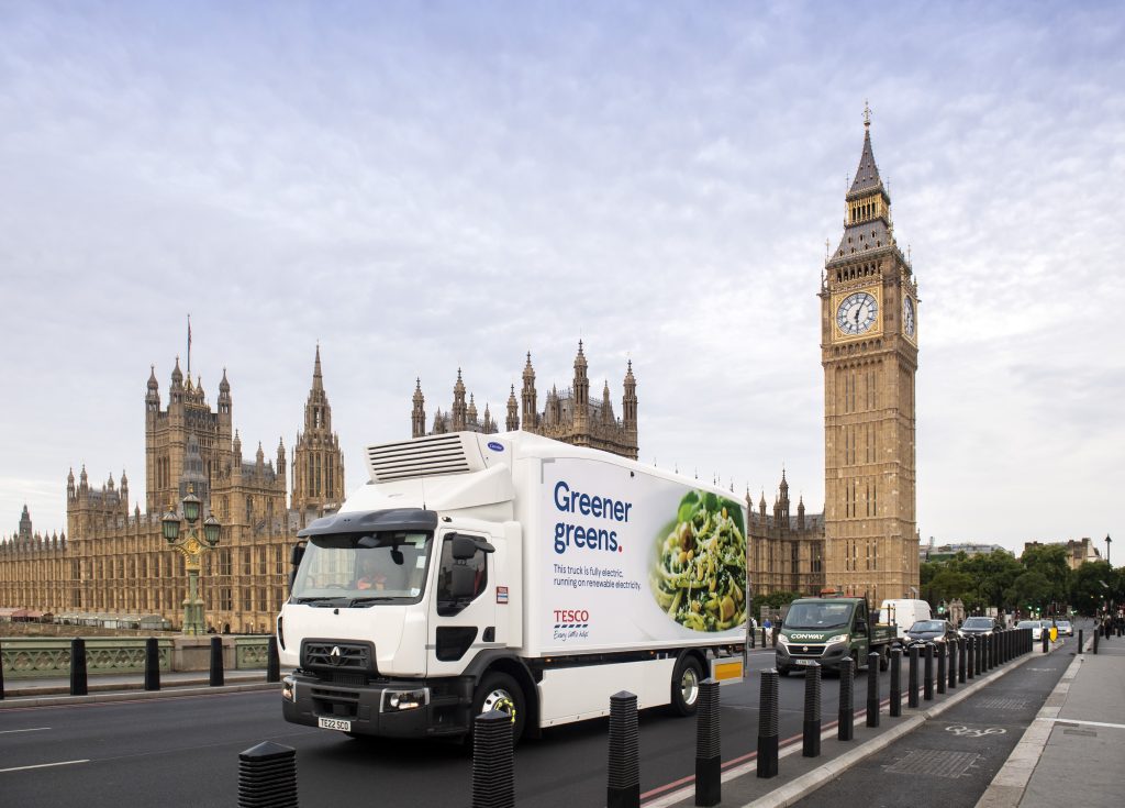 Tesco launches zero-emission electric lorries in industry first