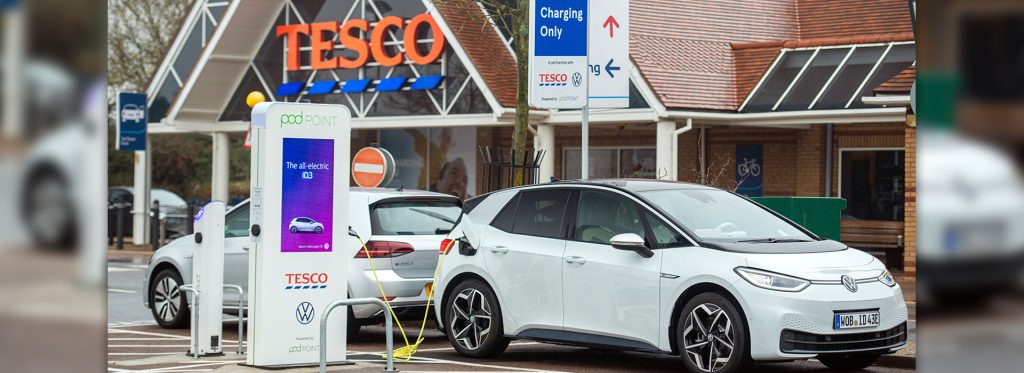 Tesco installs EV charging points at 600 UK stores - Grocery Gazette ...