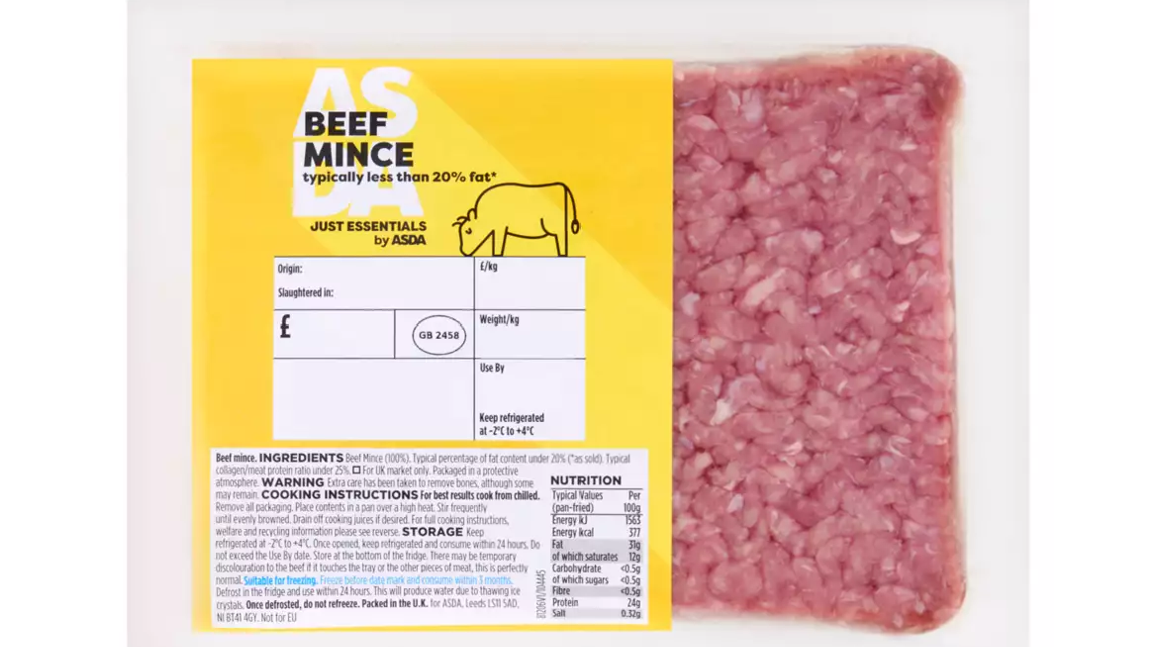Asda switches to vacuum beef mince packaging