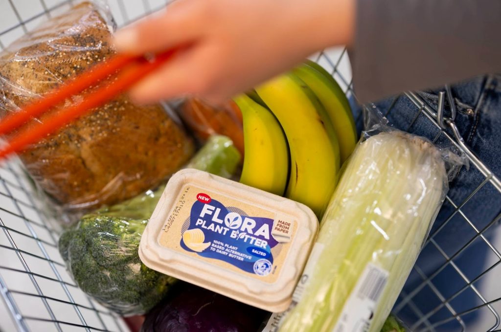 Flora launches first plastic-free paper tub in Sainsbury's
