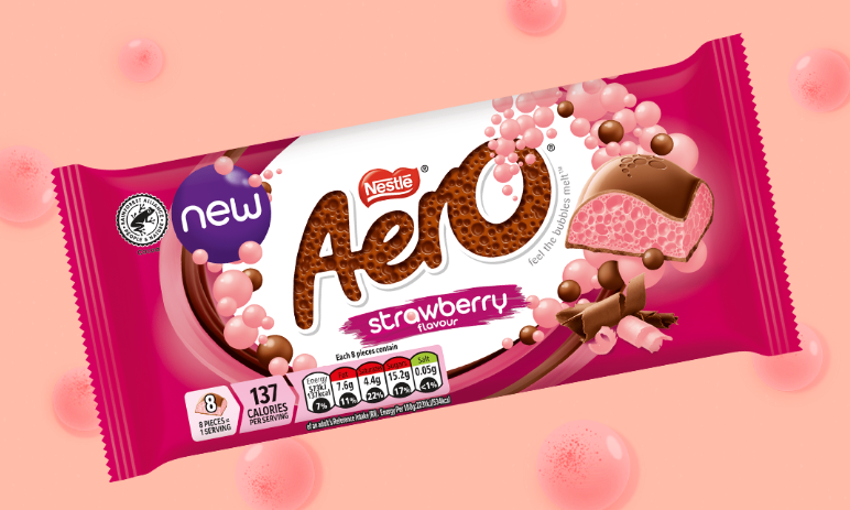 Spar to stock new Nestlé Aero strawberry bar