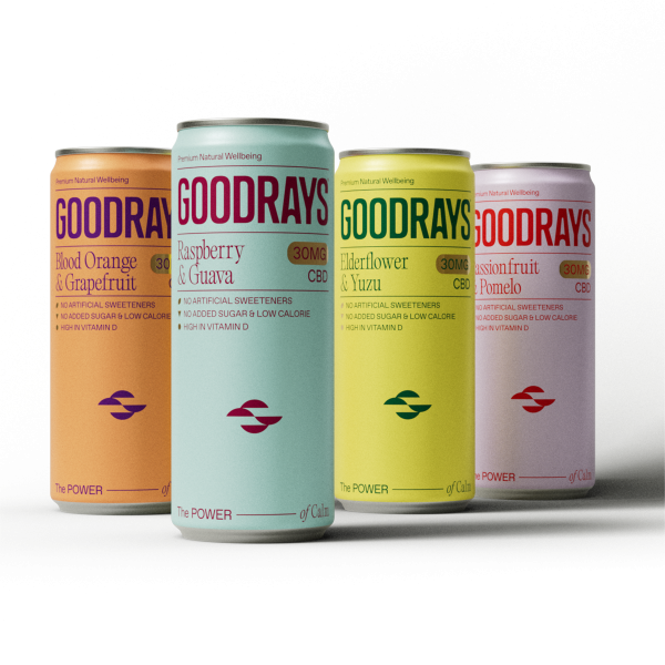 Goodrays rolls out rebrand to 'elevate' CBD drinks category
